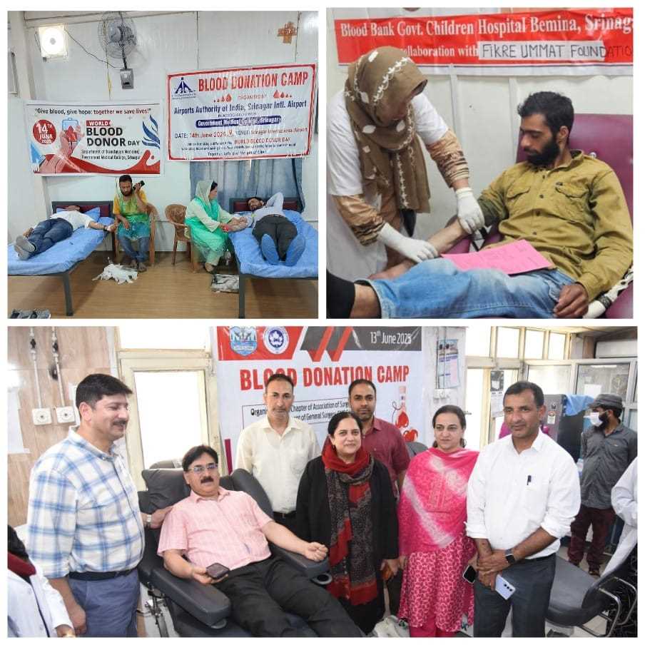 GMC Srinagar organizes series of Blood Donation Camps