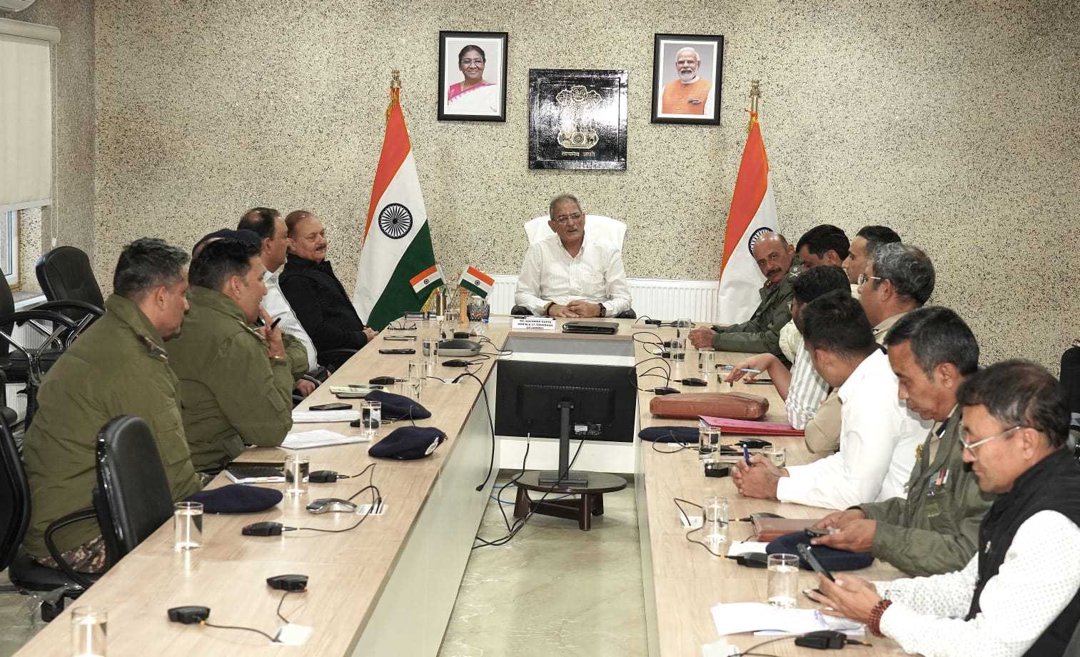 LG Kavinder Gupta reviews law & order situation in Leh