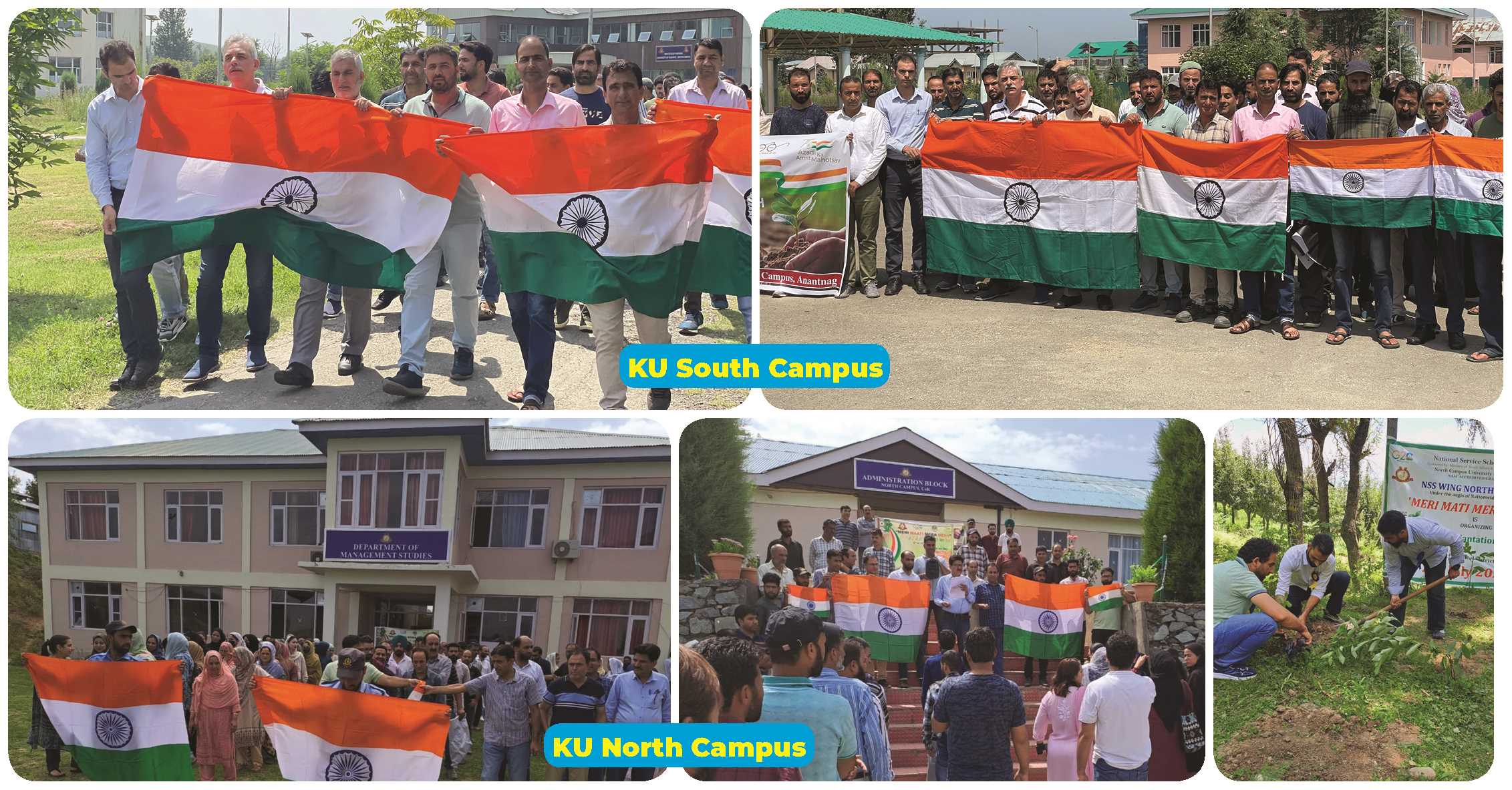 KU's satellite campuses organise ‘Tiranga’ rally, ‘Panch Pran’ ceremony